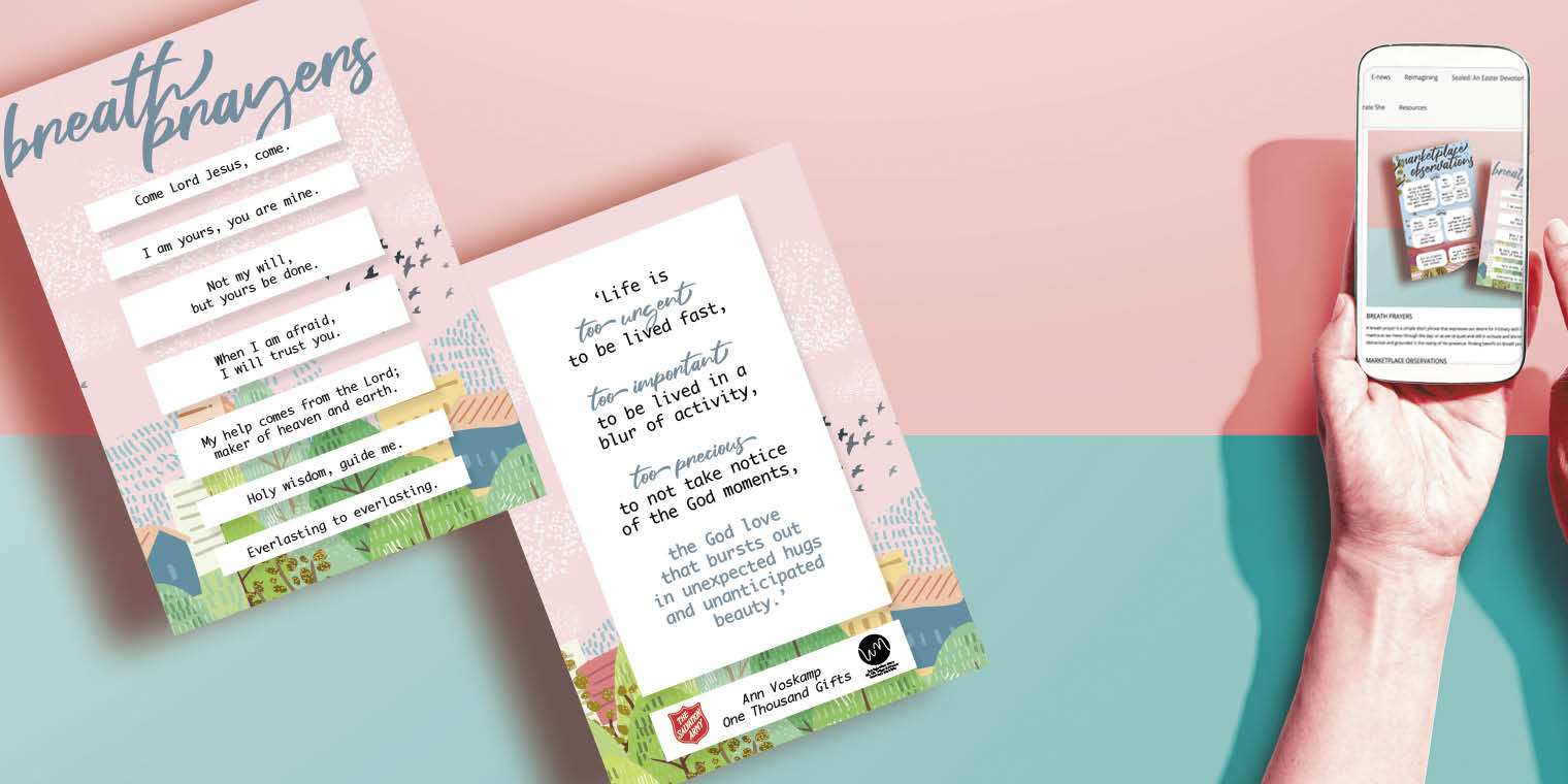 Printable prayer exercises - Women's Ministries | The Salvation Army NZFTS